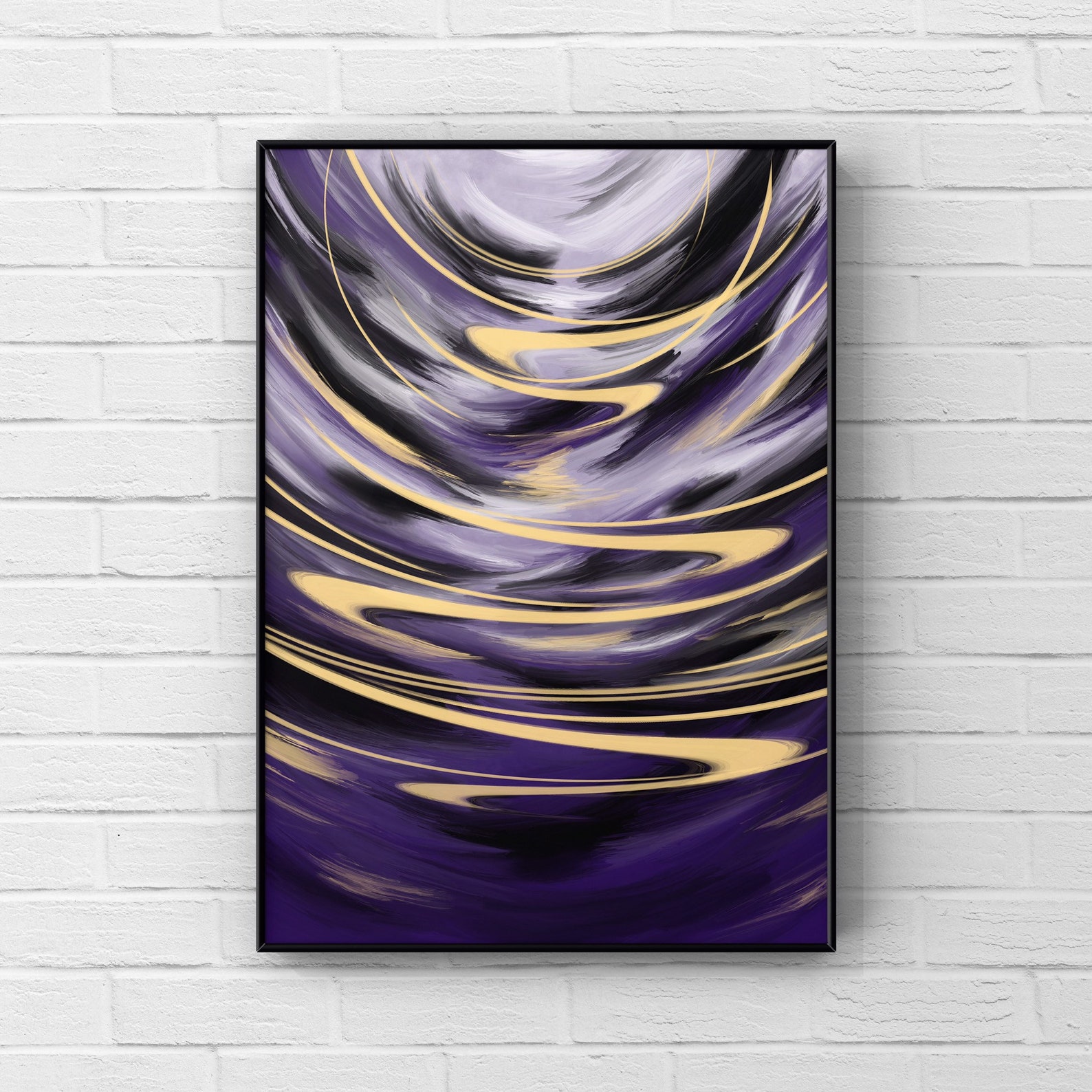 Purple Abstract Art Industrial Wall Art Print Whimsical - Etsy