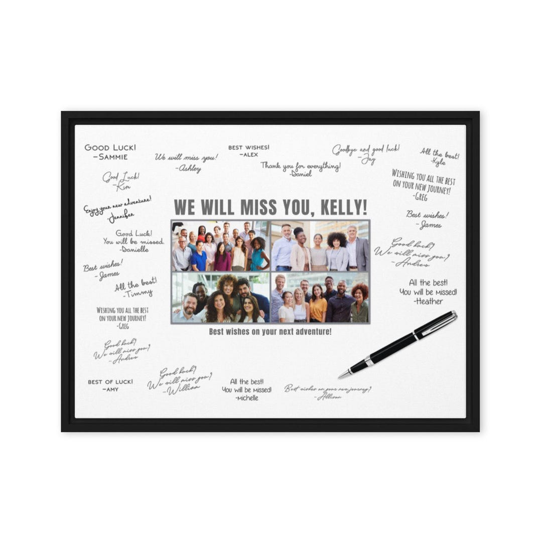 Signature Photo Frame Custom Retirement & Farewell Gift for Coworker ...