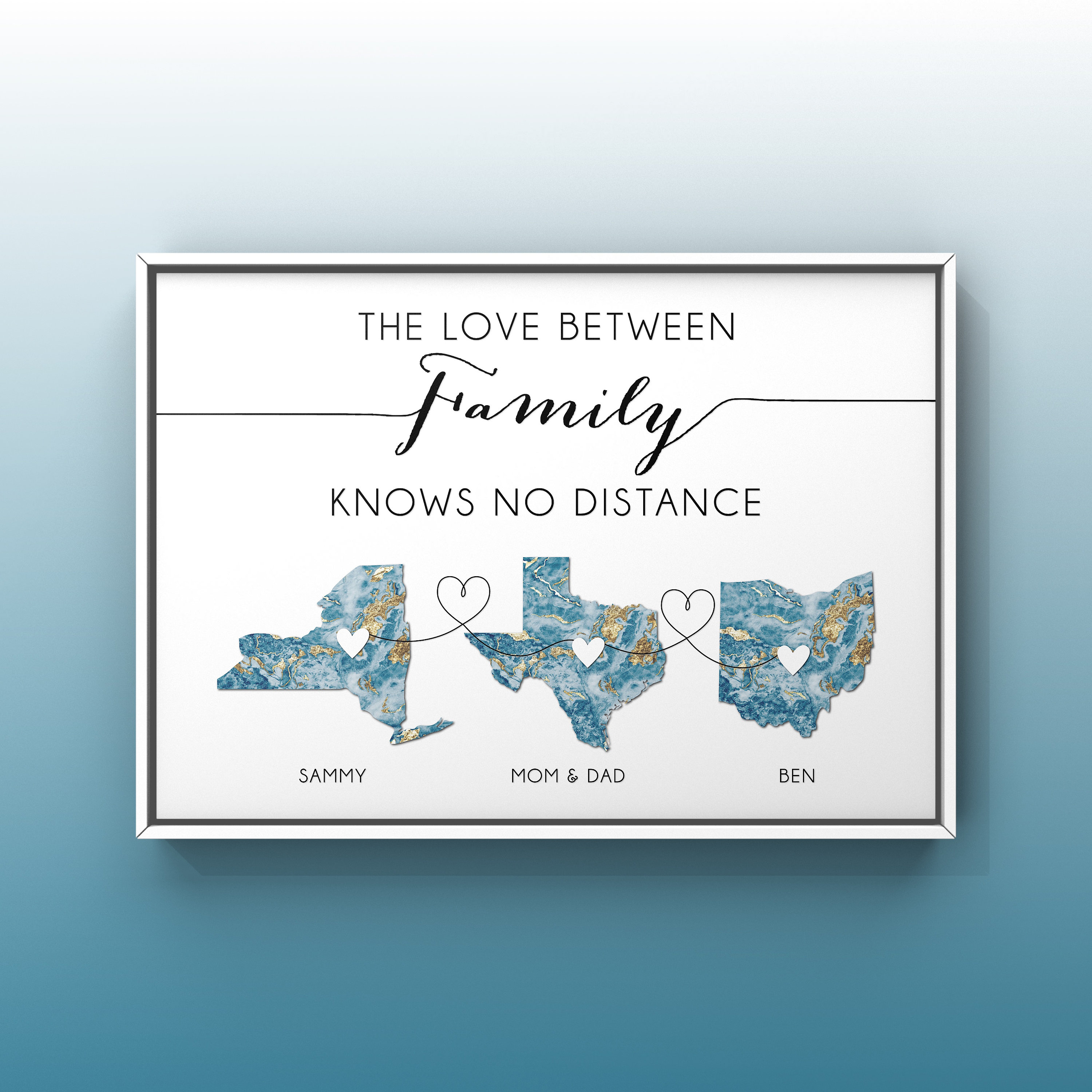 Moving Gift for Family Personalized Family Gift Custom Maps - Etsy
