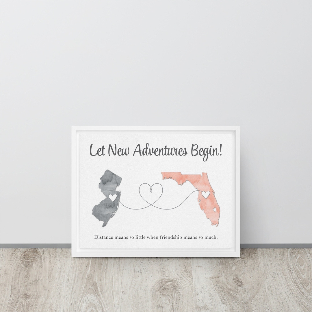 Long Distance Friendship Gift Best Friend Moving Away Print - Etsy