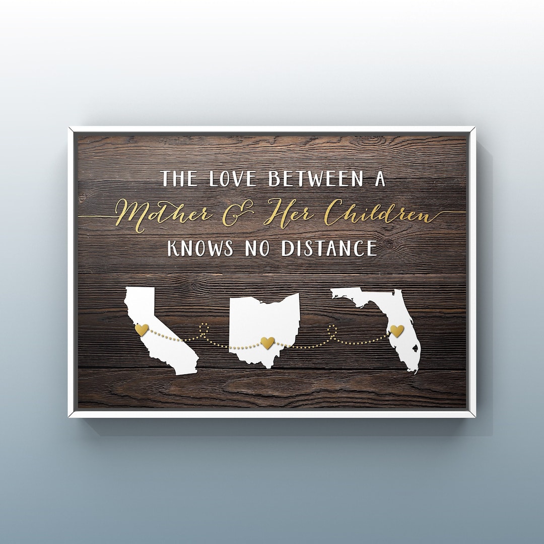 Heartfelt Mother's Day Gift, Custom Long Distance Mother and Children ...