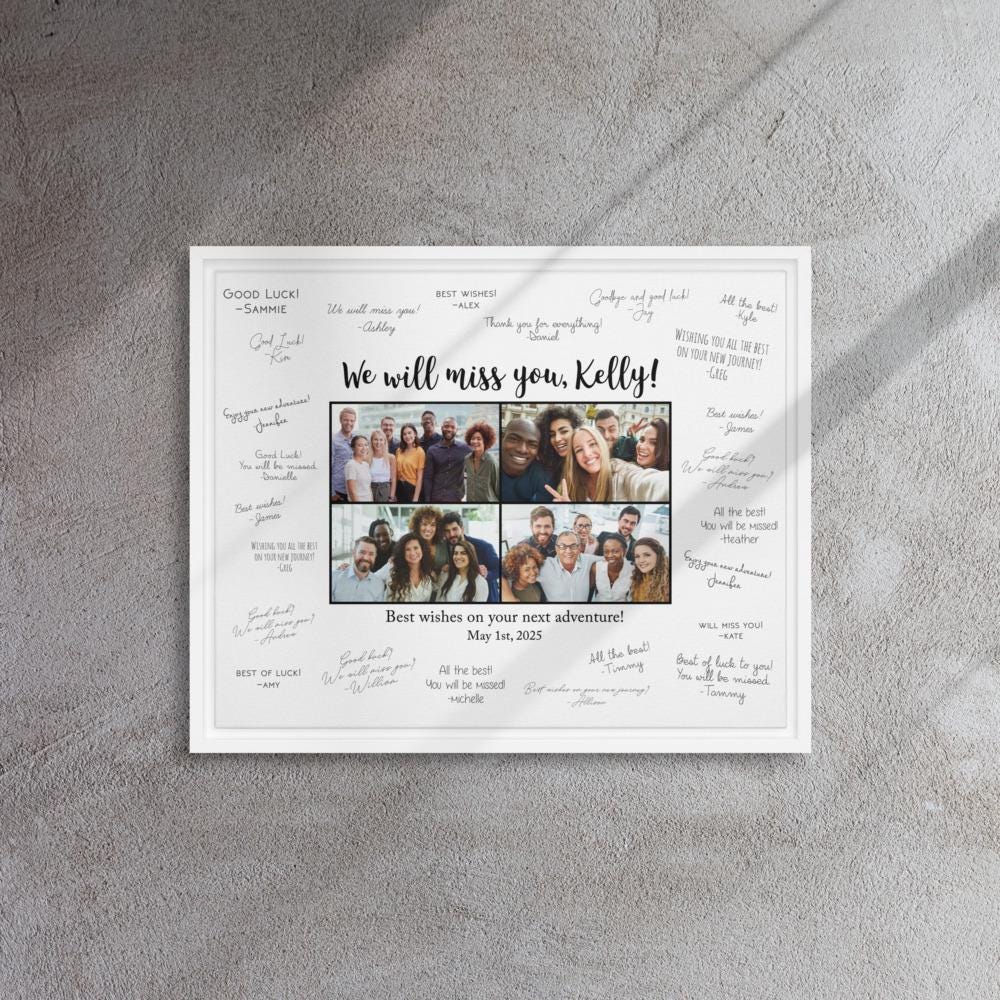 Farewell Photo Collage Frame – Personalized Retirement Keepsake ...