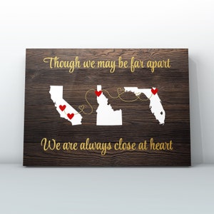 Long Distance Friendship Gift, Far Apart but Close at Heart, Moving ...