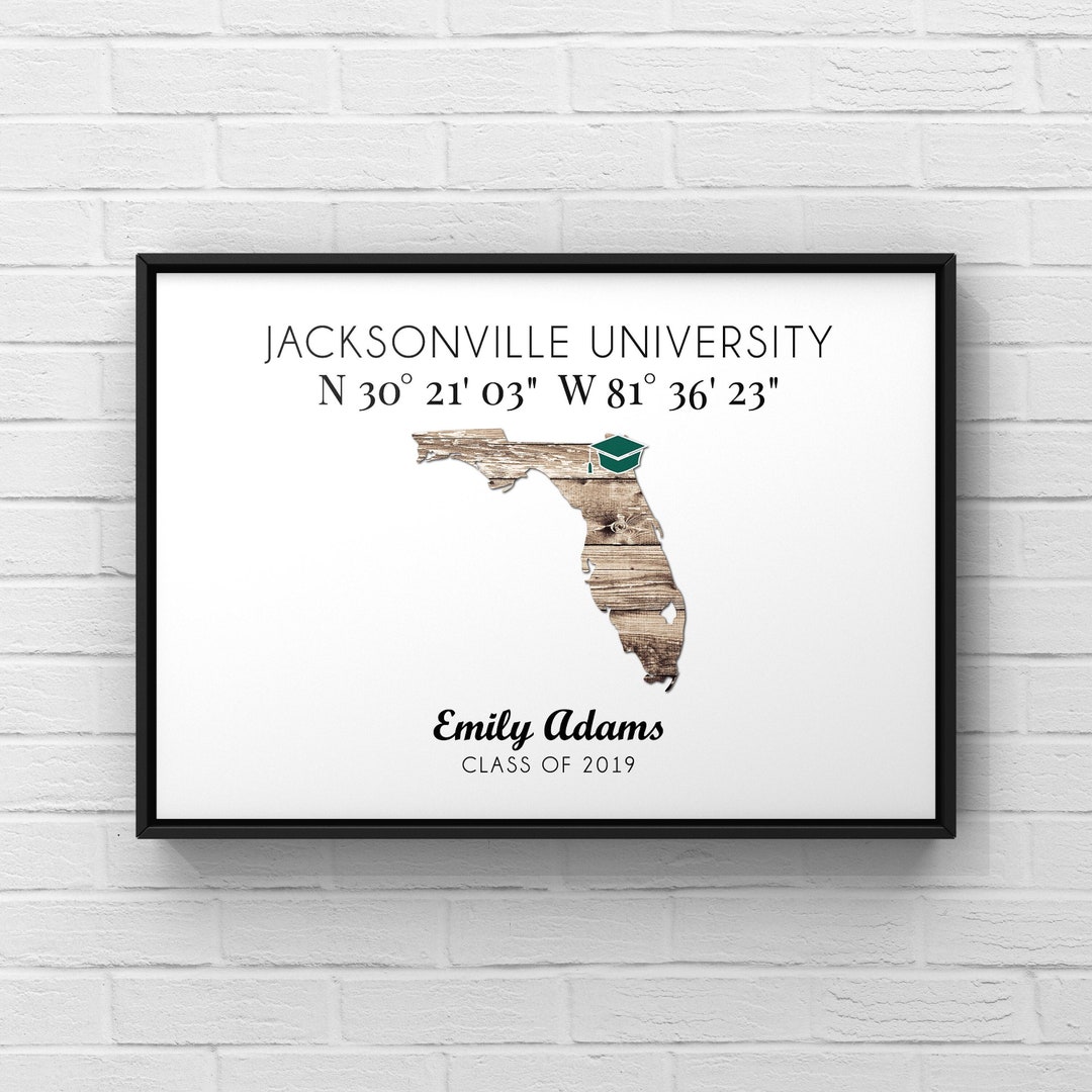 Custom Graduation Gift Print College Map Print Personalized - Etsy