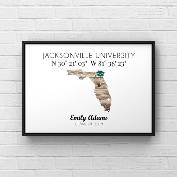 Custom Graduation Gift Print College Map Print Personalized - Etsy