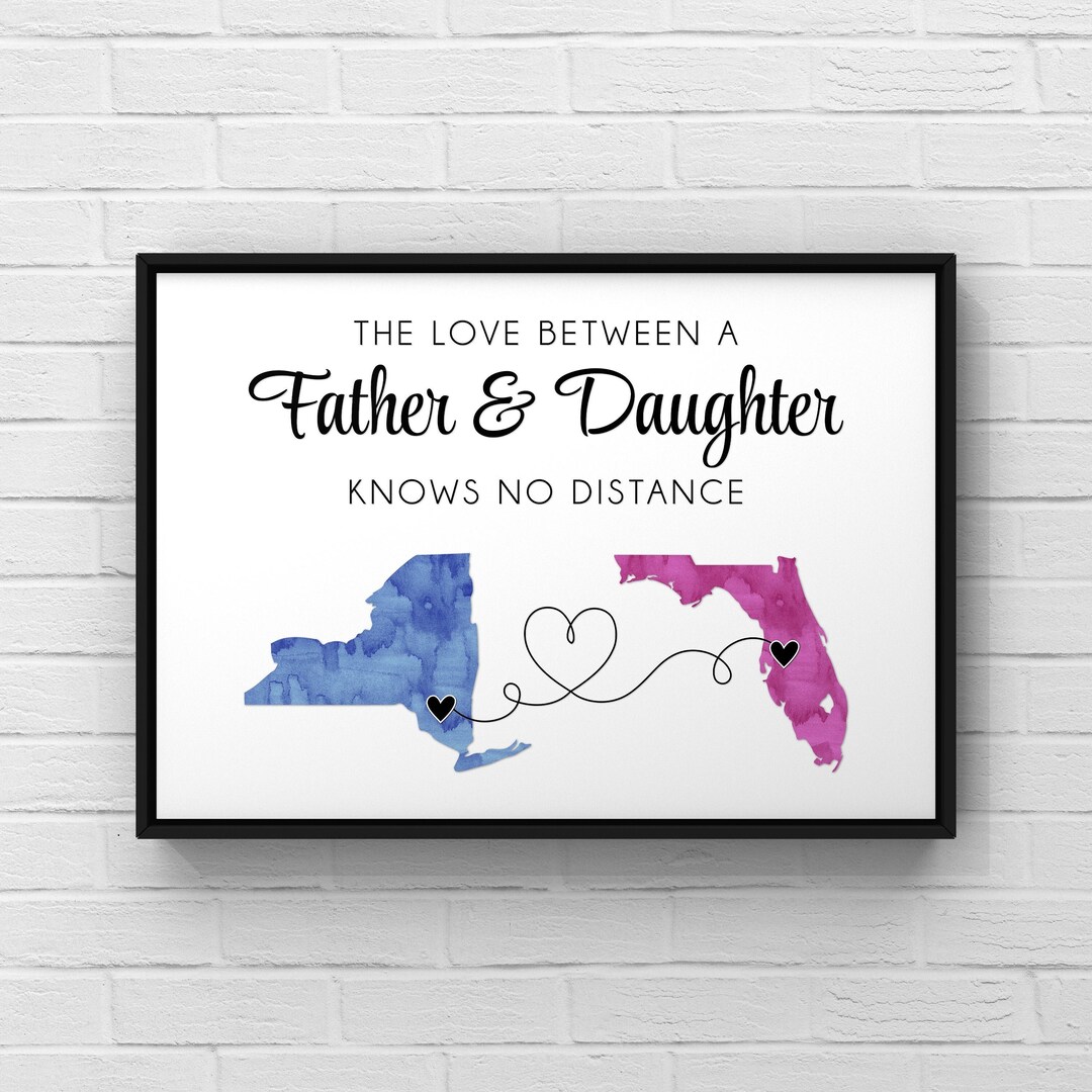 Long Distance Dad, Personalized Gift for Daughter, Family Moving Away ...