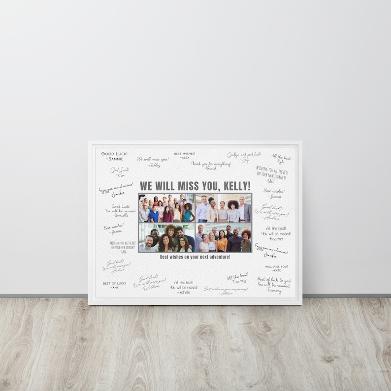 Custom Retirement Photo Frame, Signable Farewell Frame for Coworker or ...