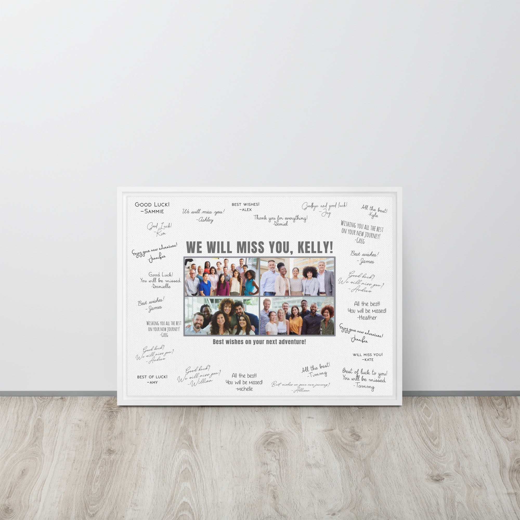 Custom Signature Photo Frame - Retirement & Farewell Gift for Coworker ...