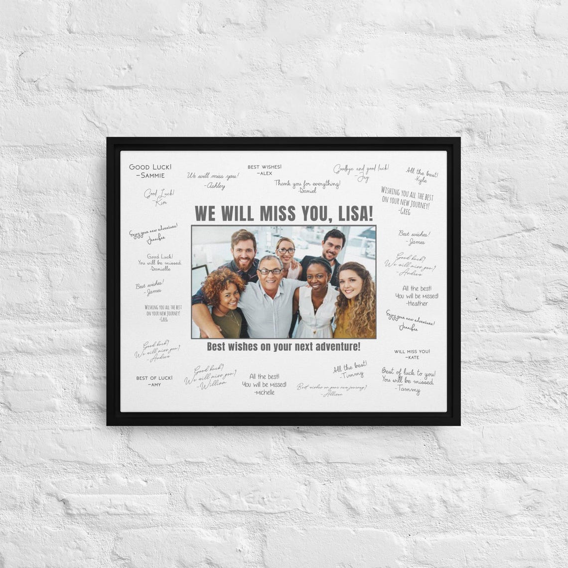 Custom Farewell & Retirement Gift – Personalized Signature Photo Frame ...