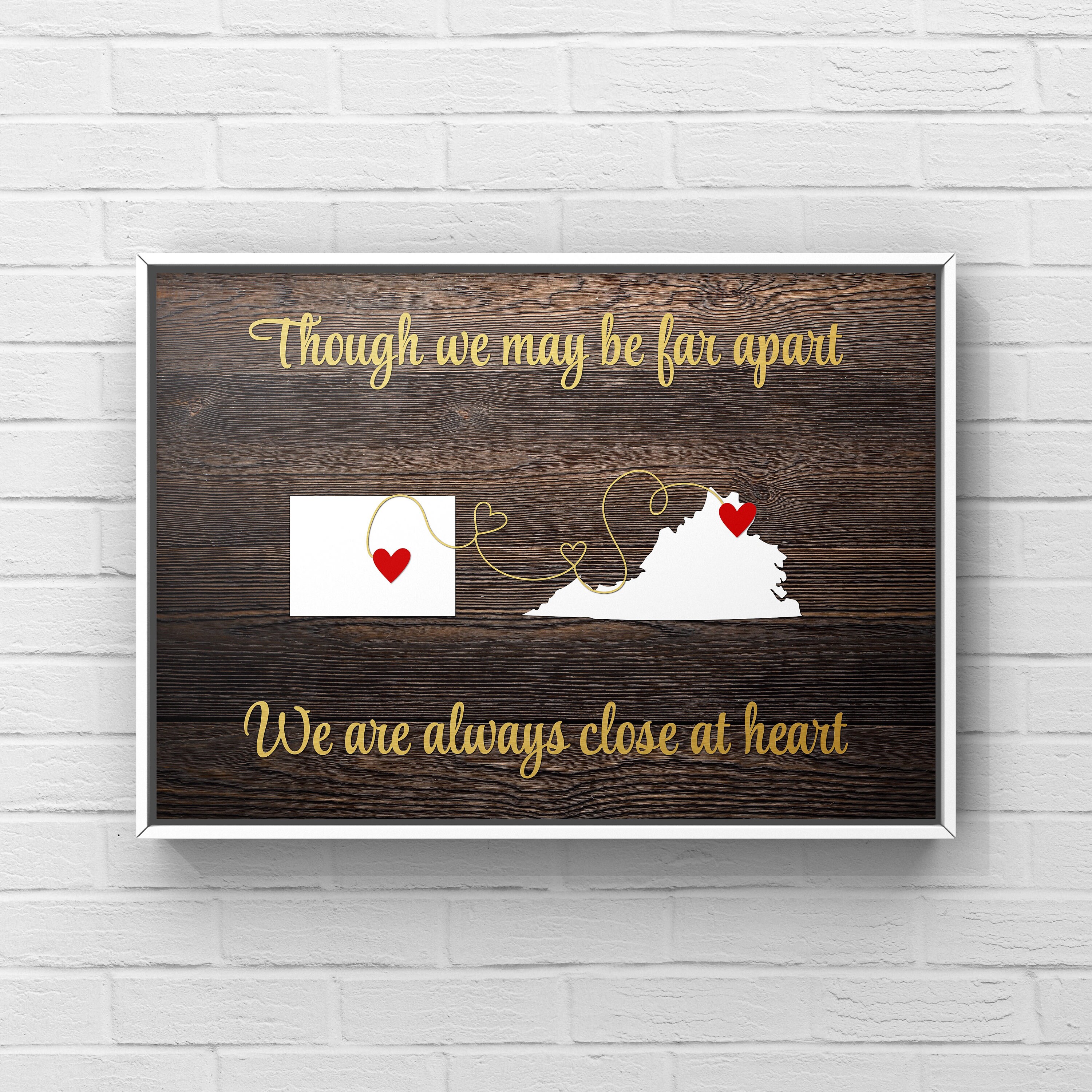 Long Distance Friendship Gift Far Apart but Close at Heart | Etsy