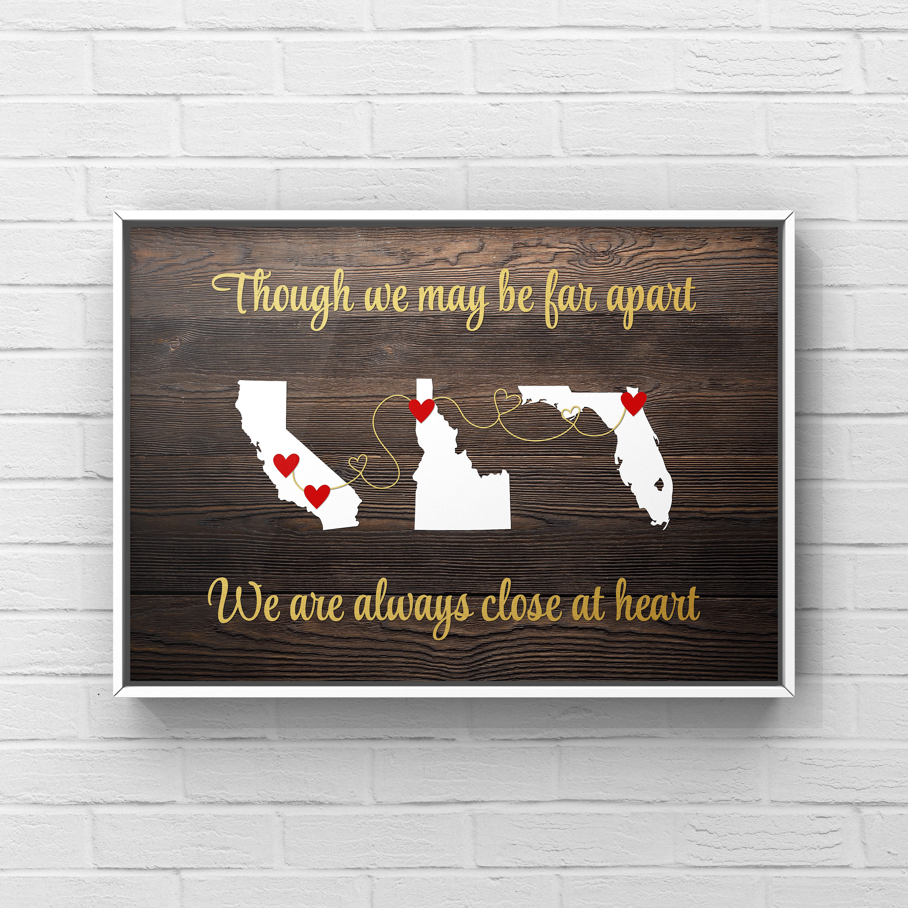 Long Distance Friendship Gift Far Apart but Close at Heart | Etsy