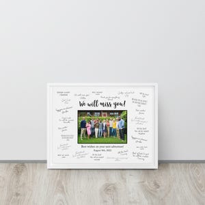 Leaving, Goodbye Personalized Signature Photo Frame Retirement ...