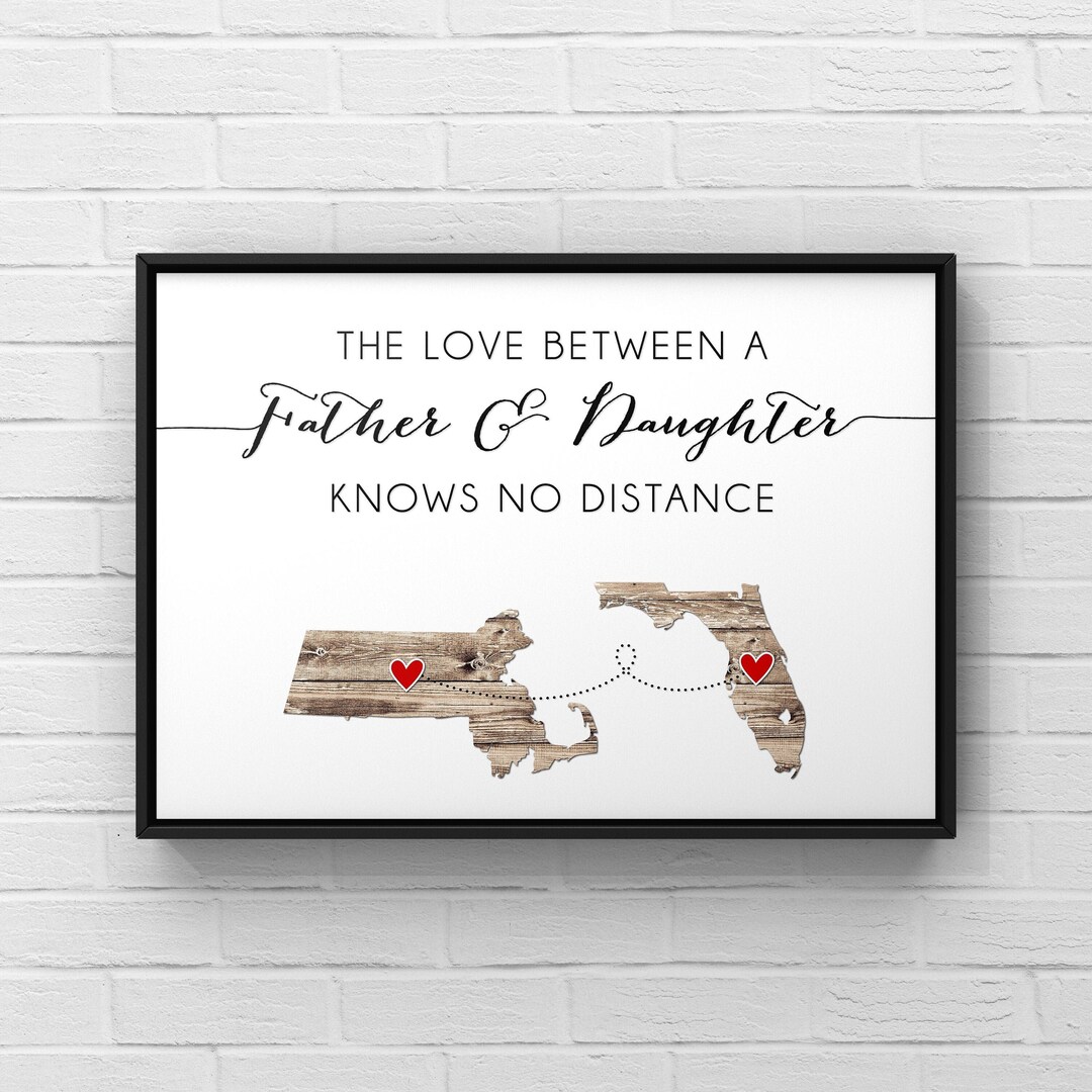 Personalized Gift for Dad, Father and Daughter, Long Distance Family ...