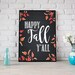 Happy Fall Y'all Chalkboard Print Fall Printable Autumn - Etsy