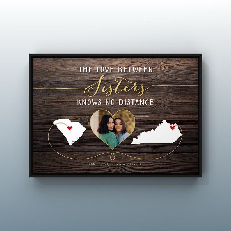 Sisters Moving Away Gift Long Distance Sister Personalized - Etsy