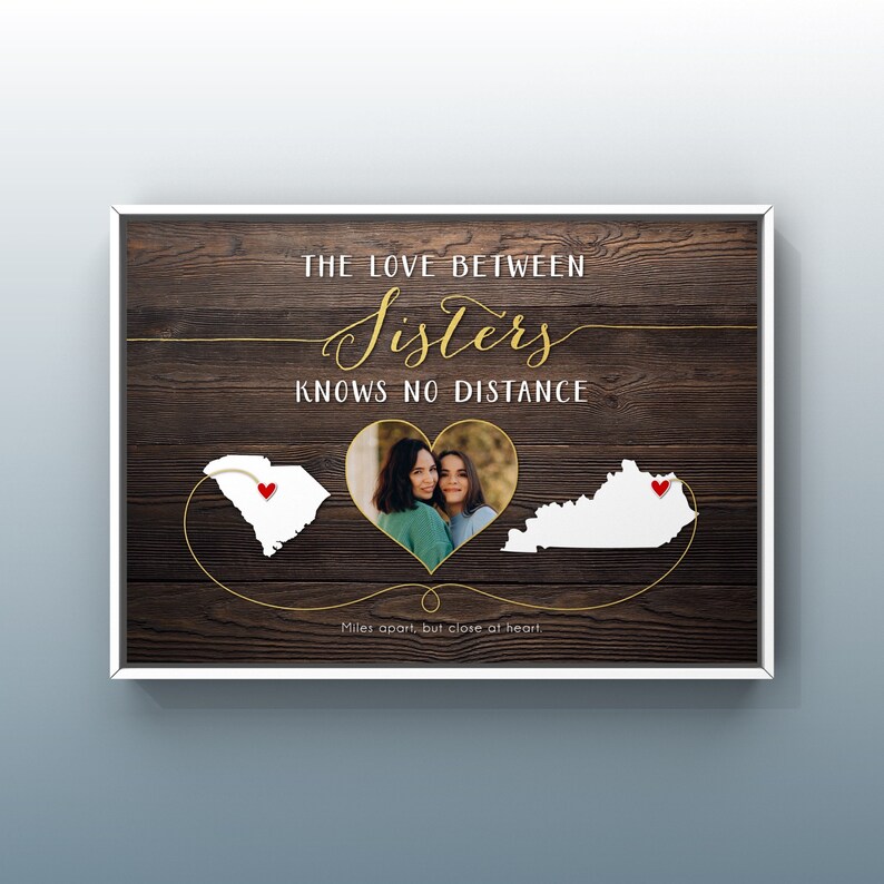 Sisters Moving Away Gift Long Distance Sister Personalized - Etsy