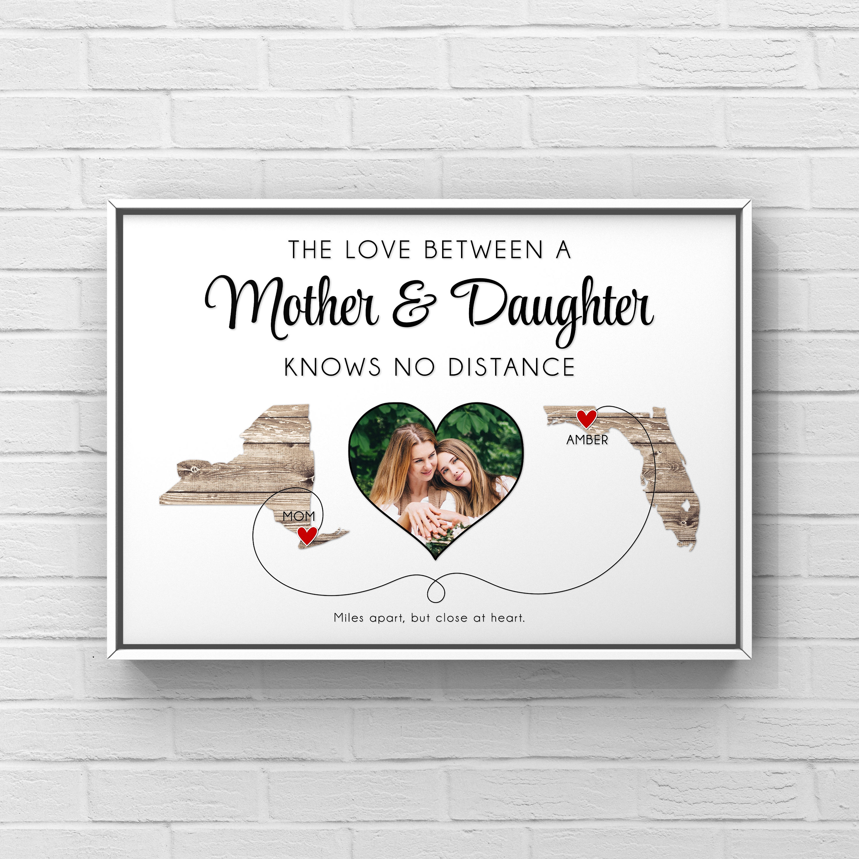 Long Distance Mom and Daughter Gift, Mother's Day Personalized Moving ...