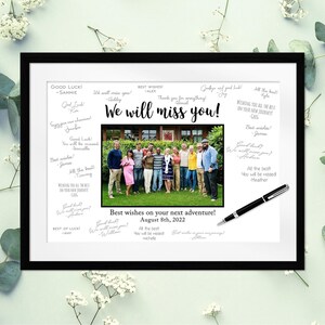 Leaving, Goodbye Personalized Signature Photo Frame Retirement ...