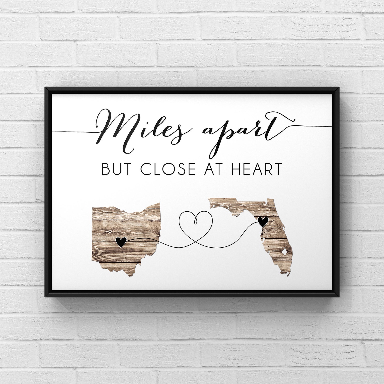 Personalized Family Gift: Custom Map Art for Long Distance Relations ...