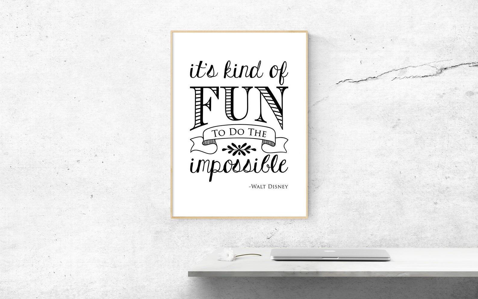 Its Kind of Fun to Do the Impossible Print, Inspirational Art, Office ...