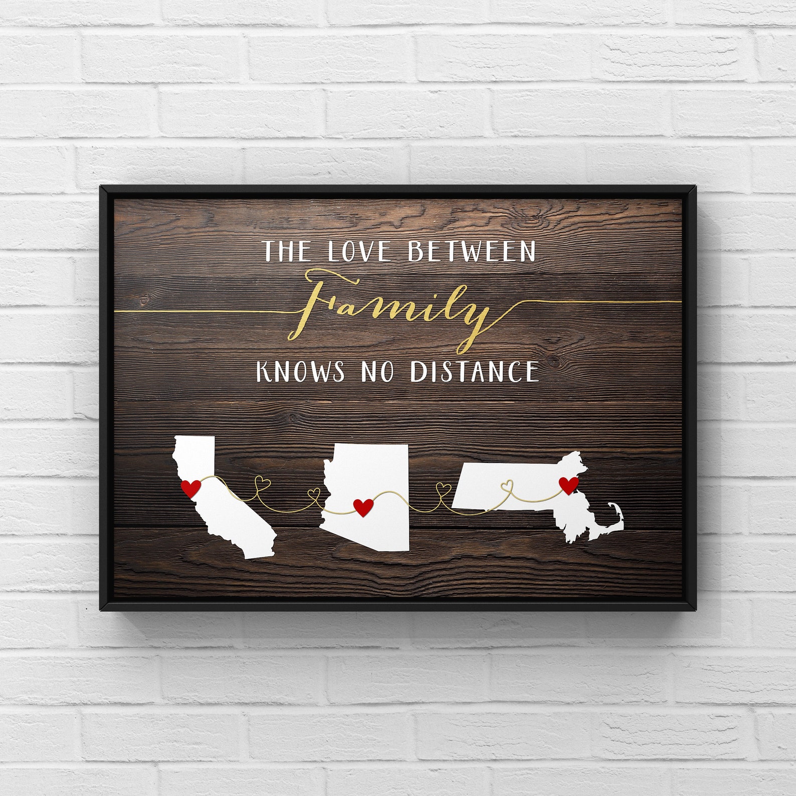 Long Distance Relations Personalized Gift for Family Custom | Etsy