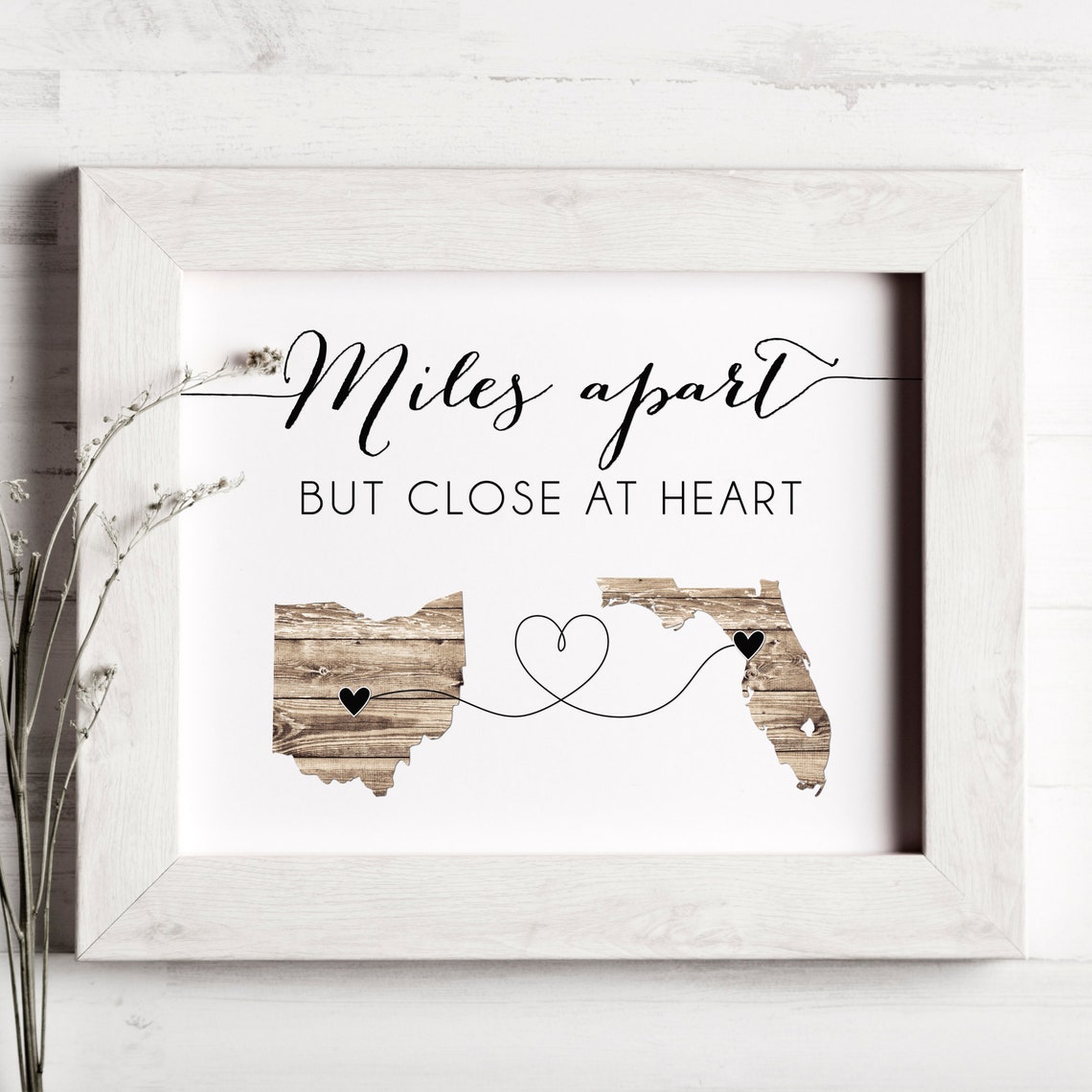 Personalized Family Gift: Custom Map Art for Long Distance Relations ...
