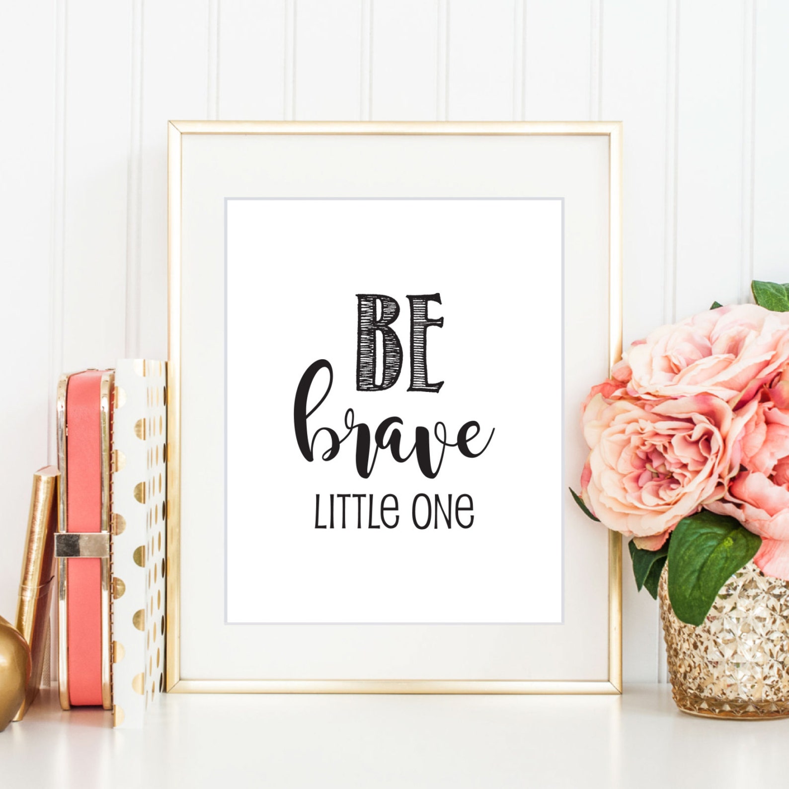 Be Brave Little One Print Digital Download Nursery Baby Decor Dream Big ...