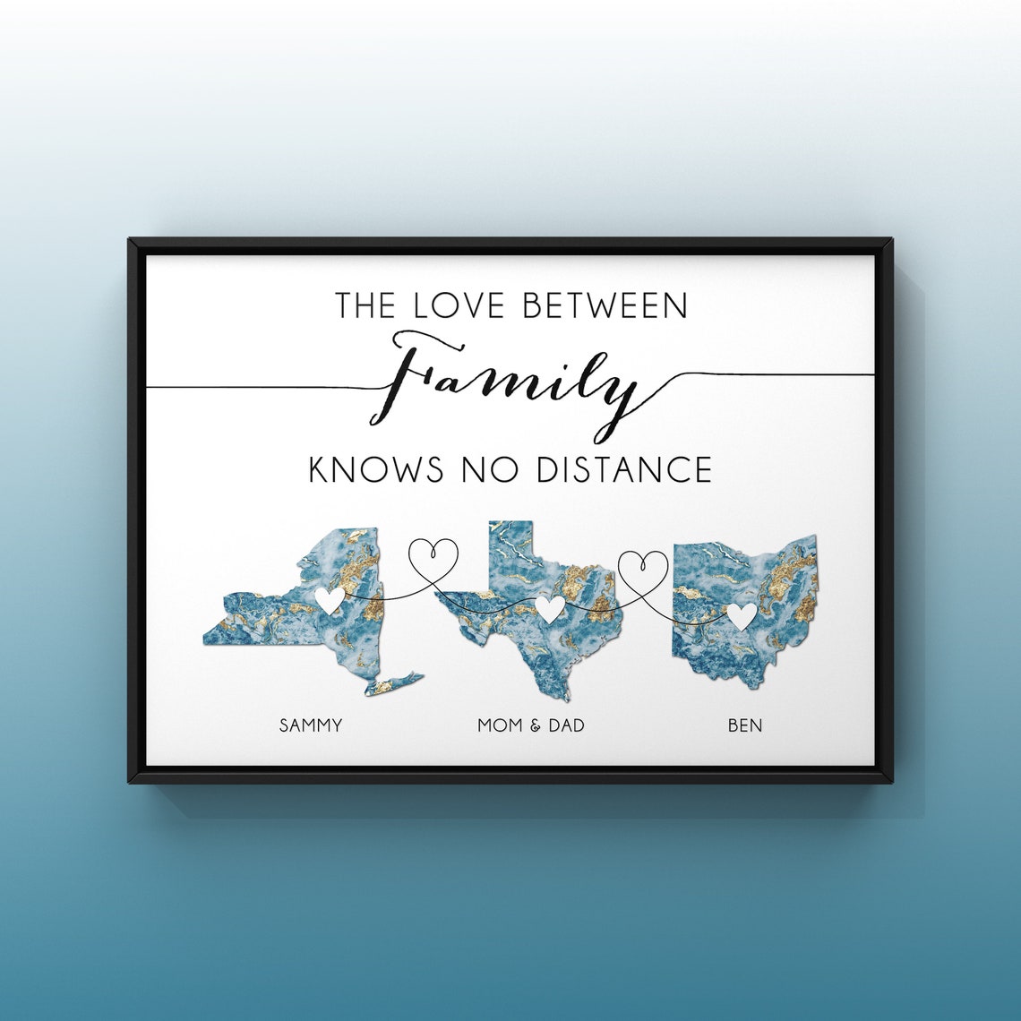 Moving Gift for Family Personalized Family Gift Custom Maps - Etsy