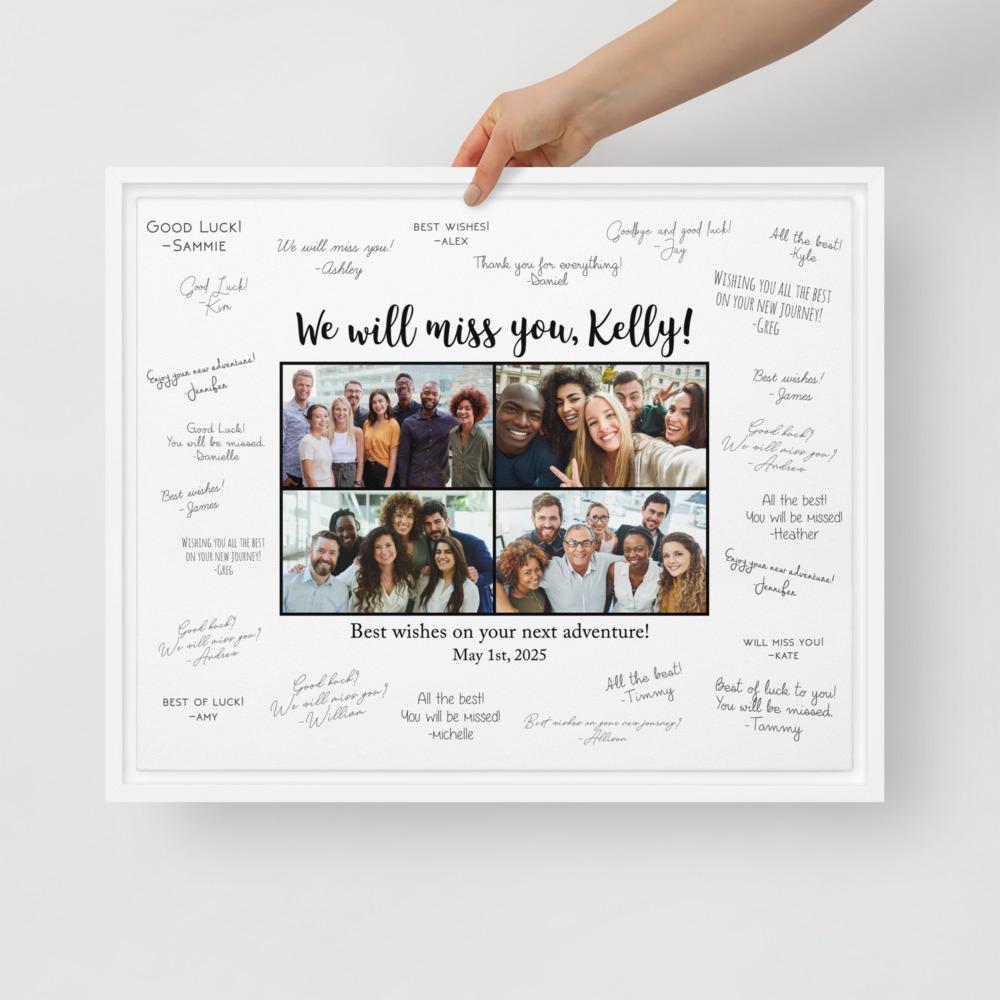 Farewell Photo Collage Frame – Personalized Retirement Keepsake ...