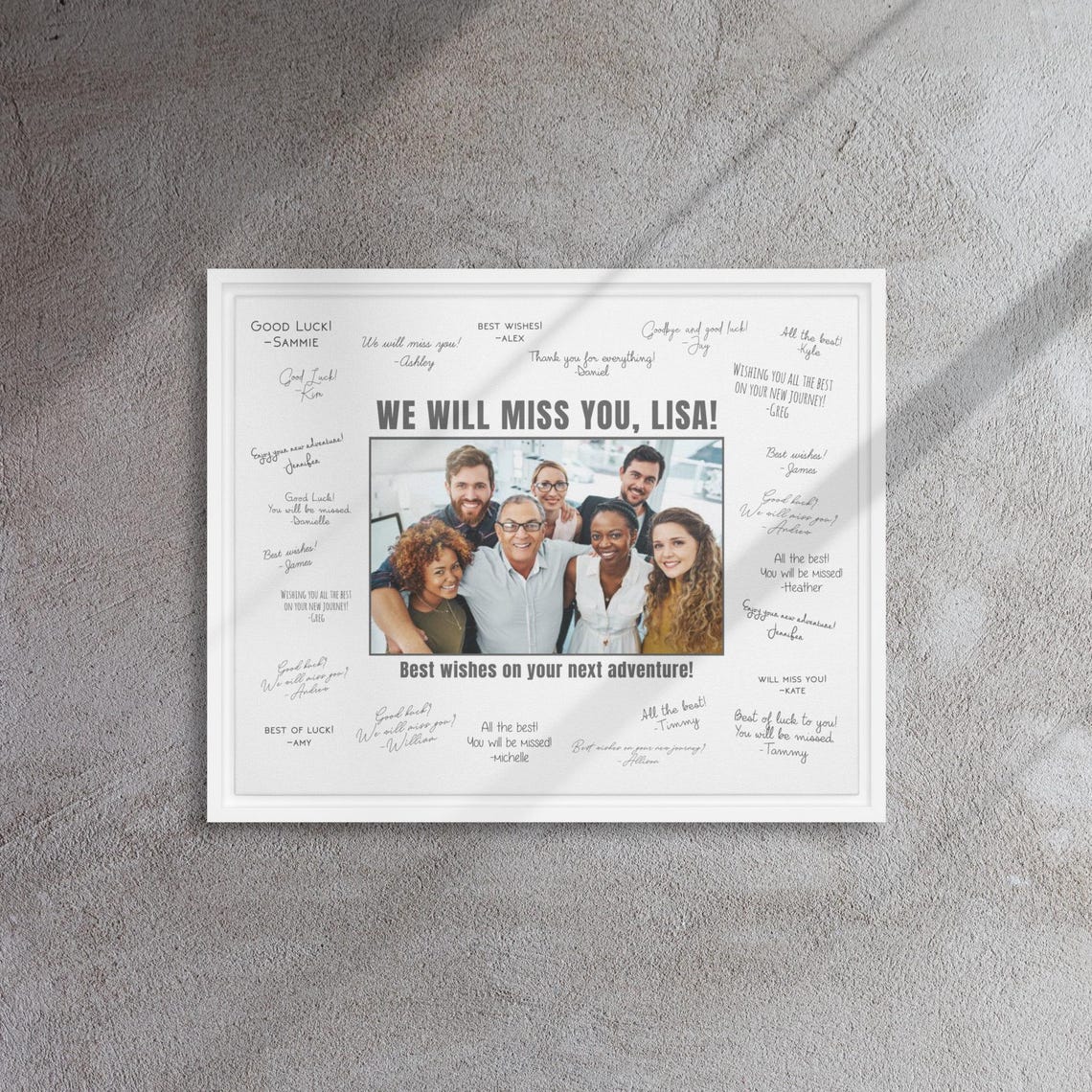 Custom Farewell & Retirement Gift – Personalized Signature Photo Frame ...