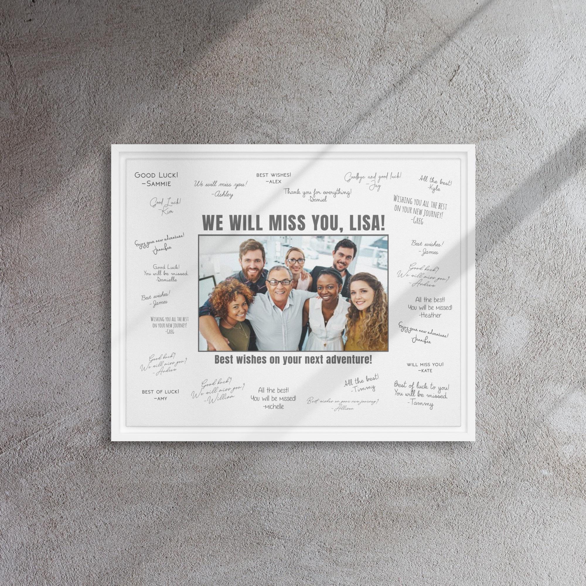 Custom Farewell & Retirement Gift – Personalized Signature Photo Frame ...