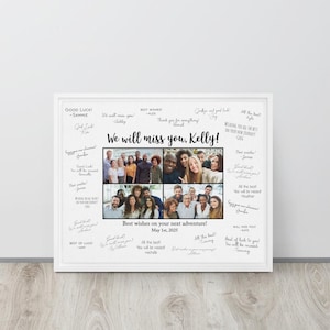 Farewell Photo Collage Frame – Personalized Retirement Keepsake ...
