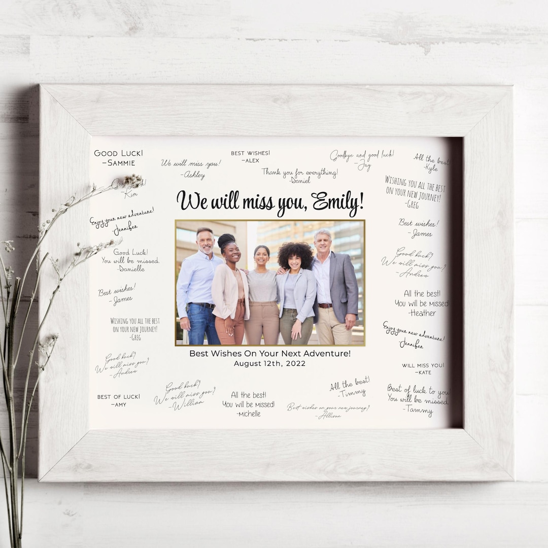 Farewell & Retirement Gift for Coworker, Boss - Personalized Signature ...