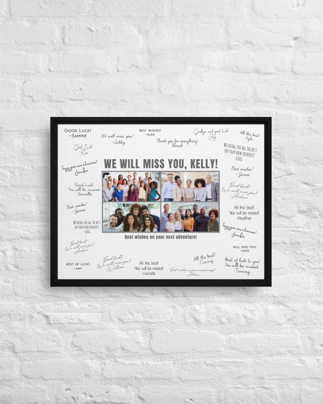 Custom Retirement Photo Frame, Signable Farewell Frame for Coworker or ...
