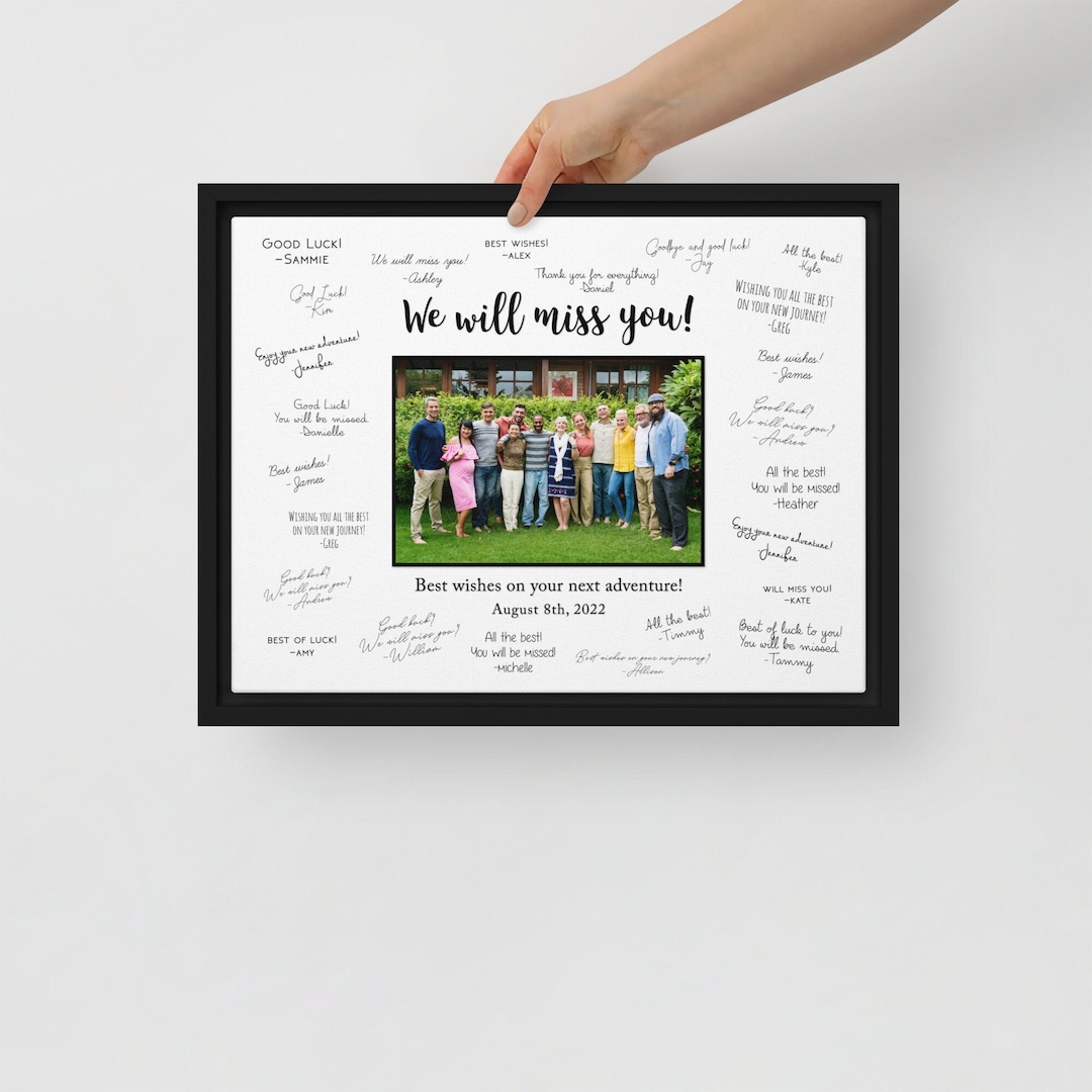 Personalized Signature Photo Frame - Retirement & Farewell Gift for ...