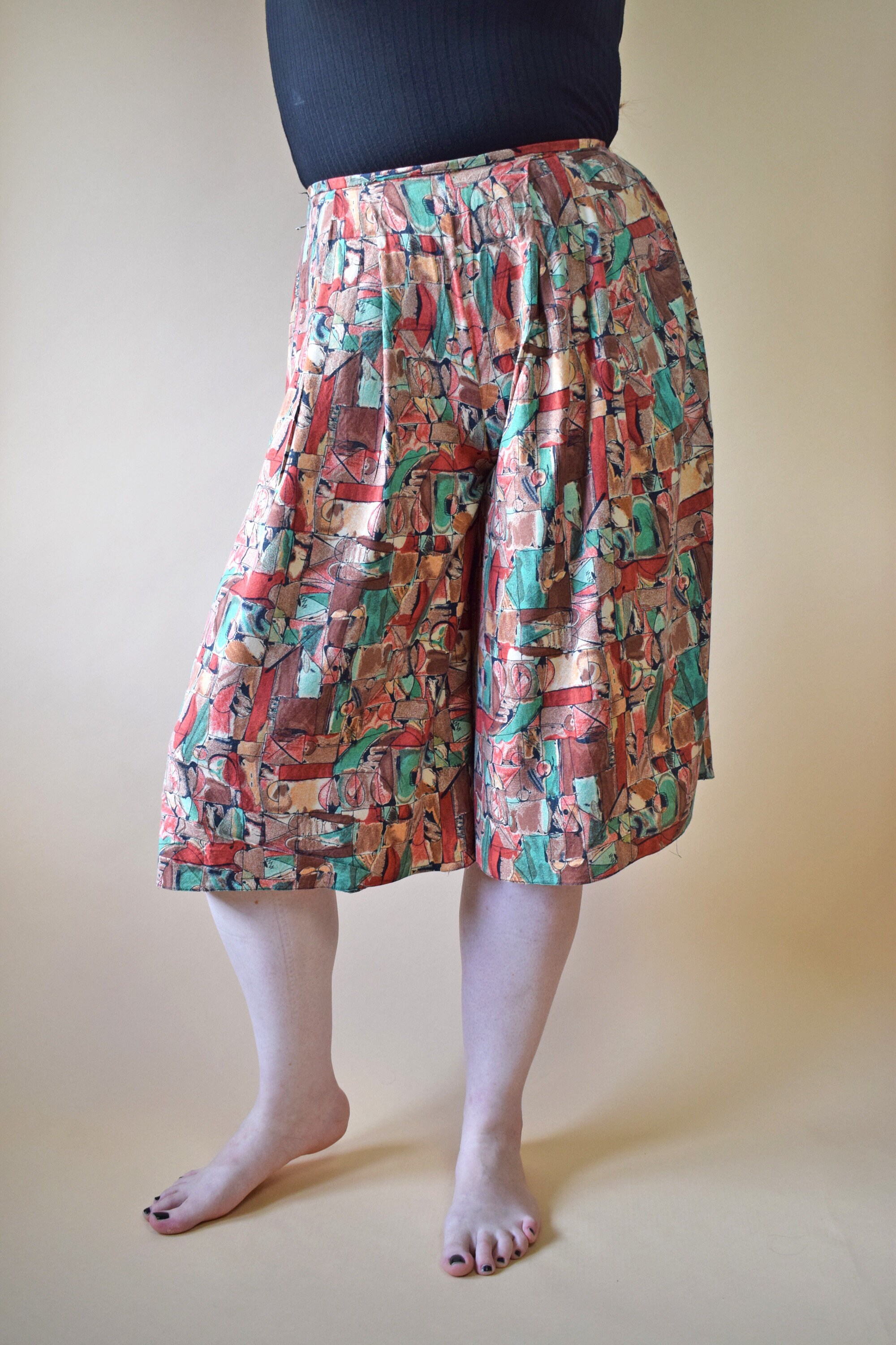 80s Wide Leg Pants, Palazzo Pants, Plus Size Pants, Vintage Plus Size ...