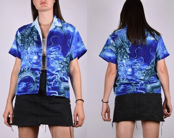 Vintage Dragon Button Up - Etsy