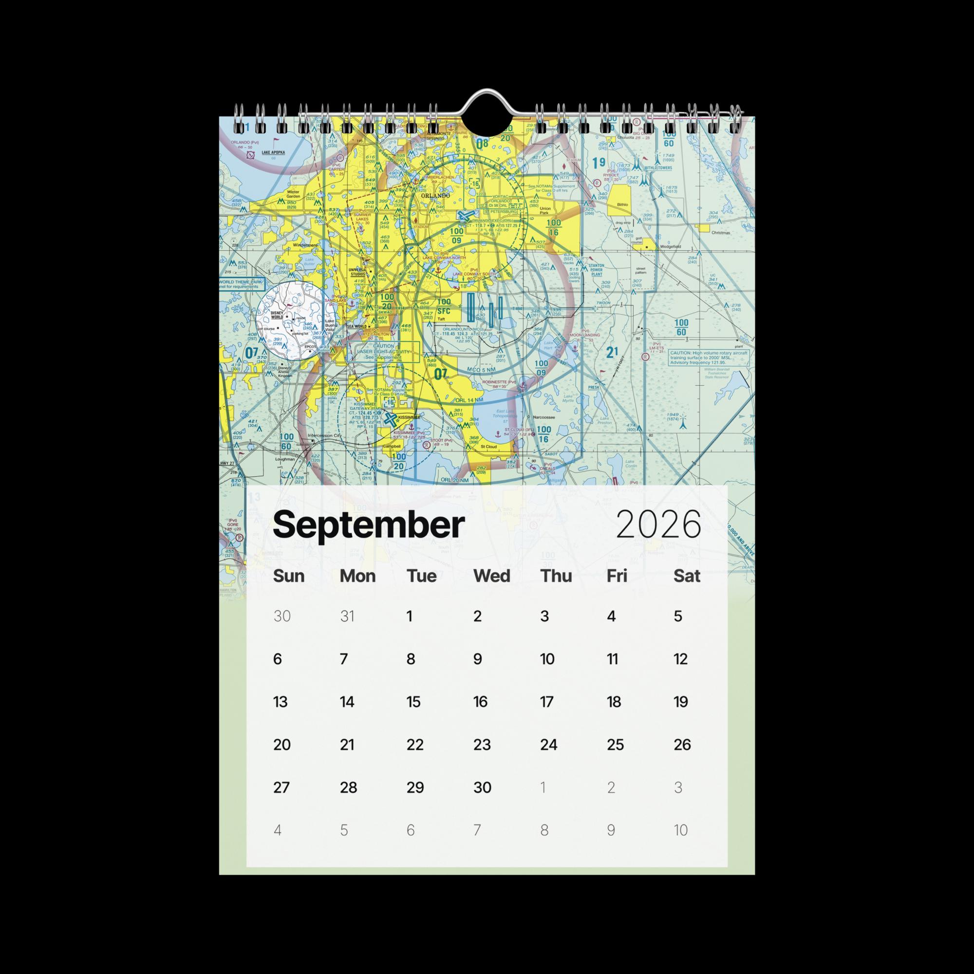 2026 VFR Chart Wall Calendar, Customizable US Airport Art, Aviation ...