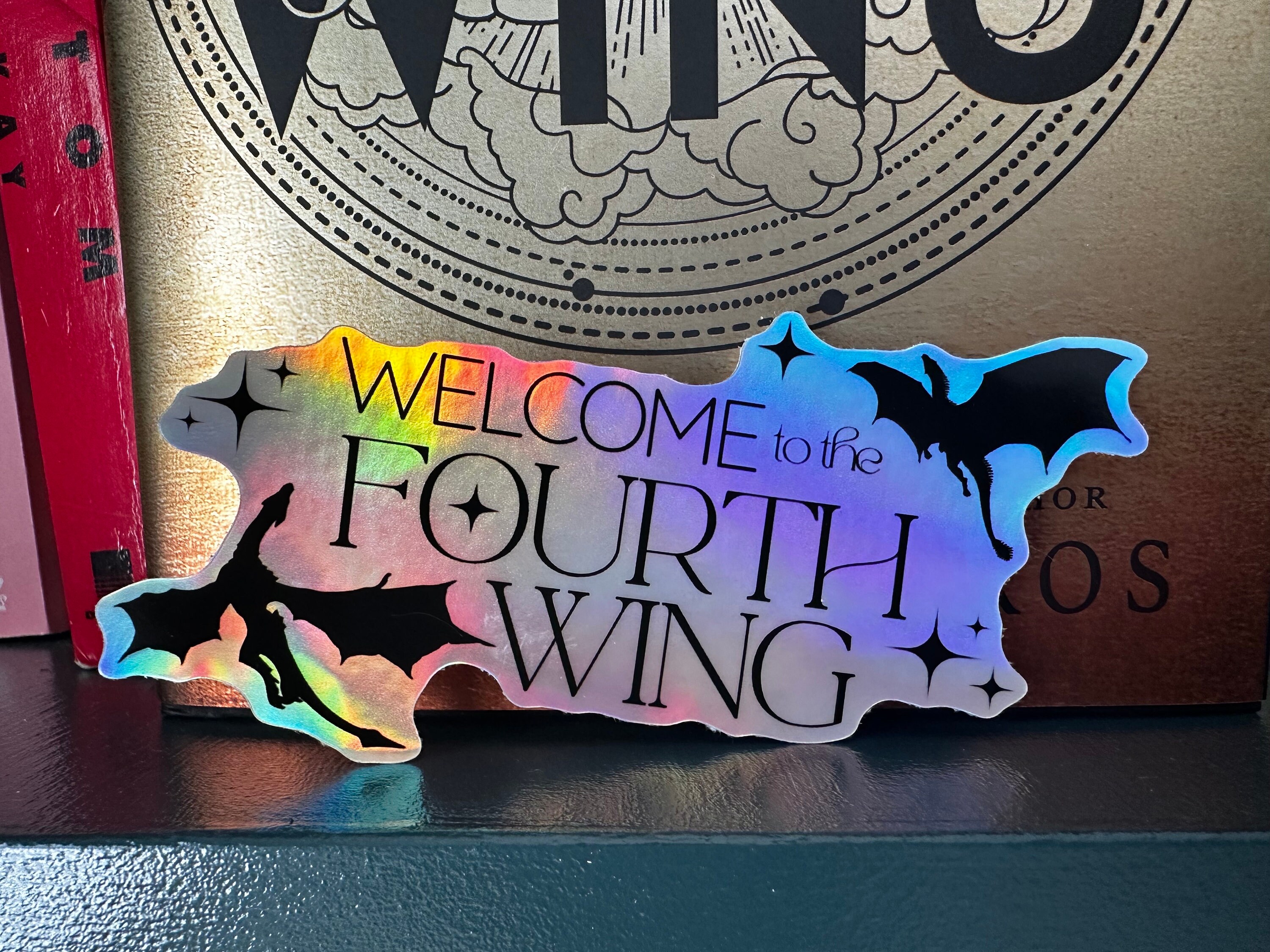 Fourth Wing Holographic Sticker Violet Sorrengail Tairn - Etsy