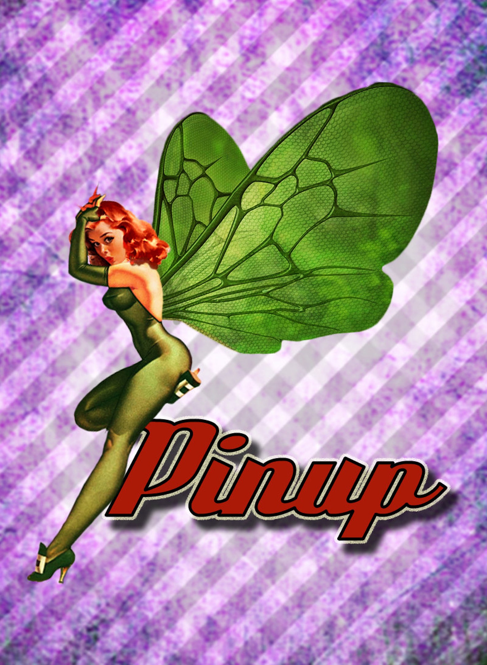 Pin up Clip Art Pin up Fairy Retro 50's Pin up Vintage Fairy Pin up DIY ...