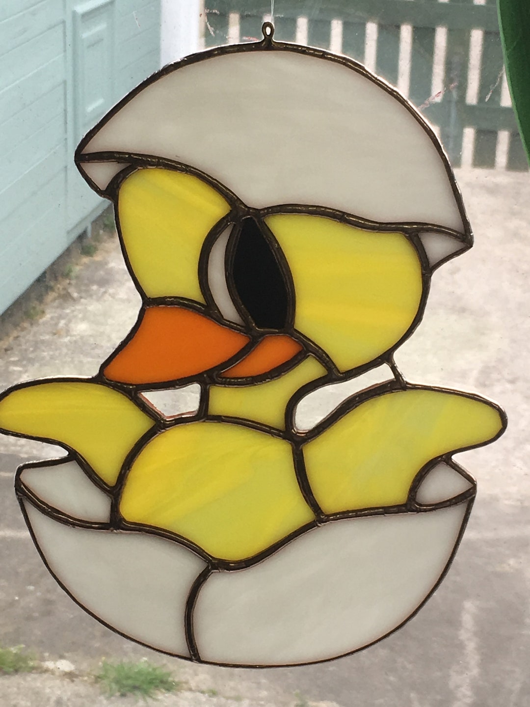 Stained Glass Duck Hatching Window Hanging Mobile Handmade - Etsy