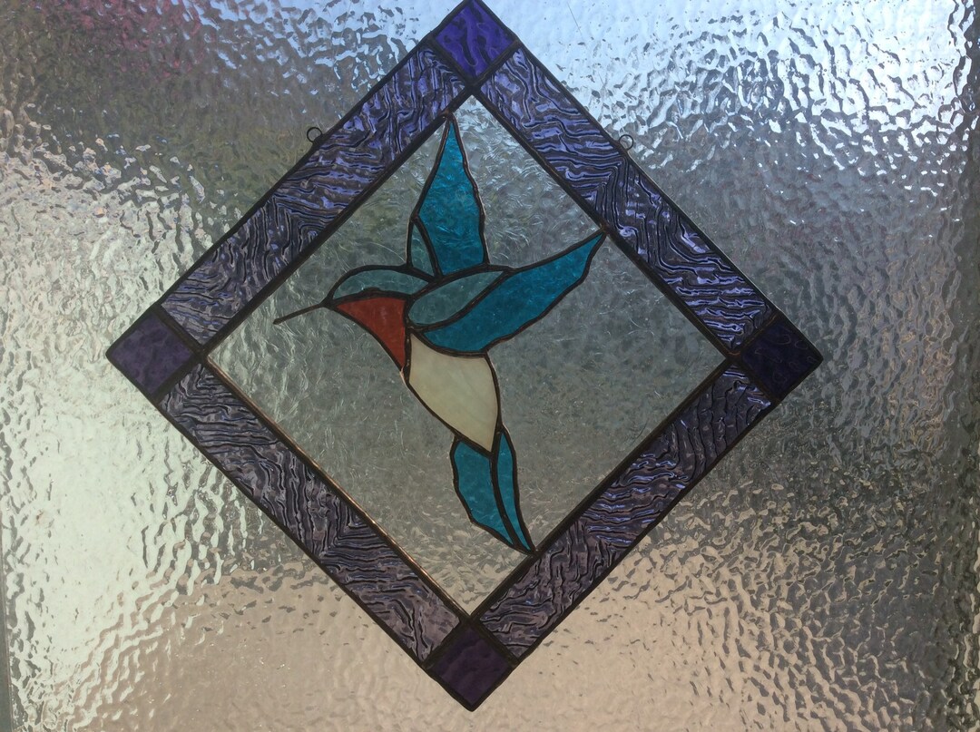 Mobile de fenêtre en forme de colibri en vitrail fait main - Etsy France