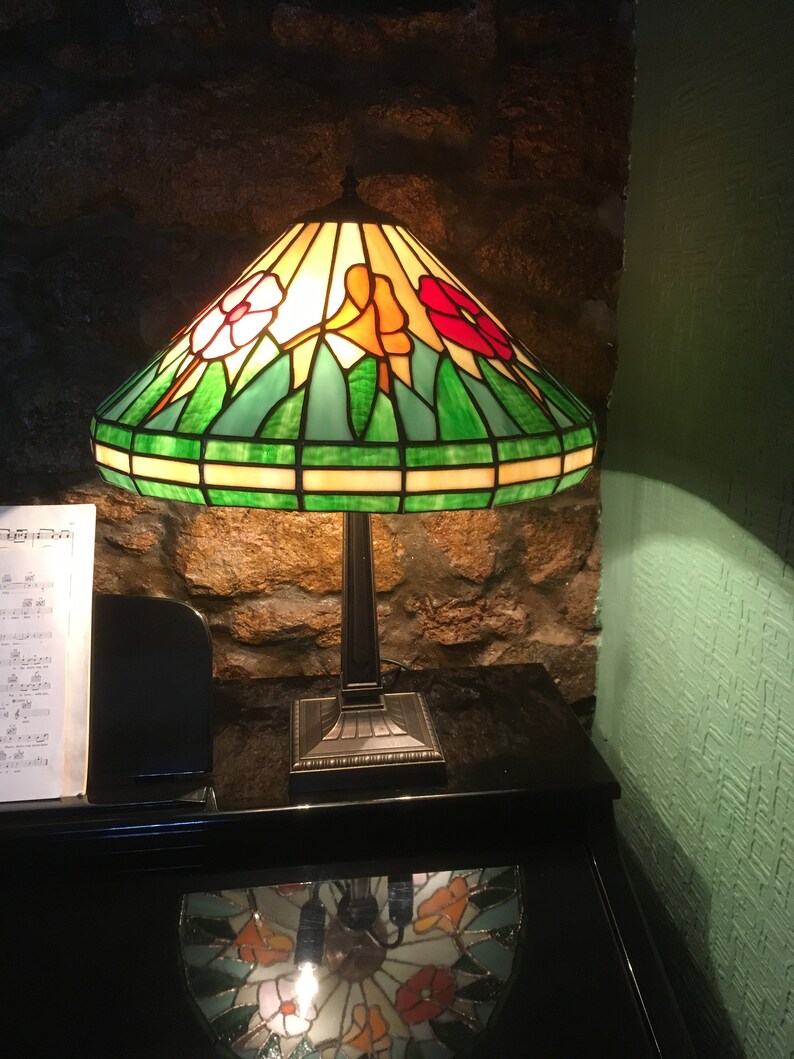 Stained Glass Tiffany Style Lamp Handmade in the U.K. - Etsy