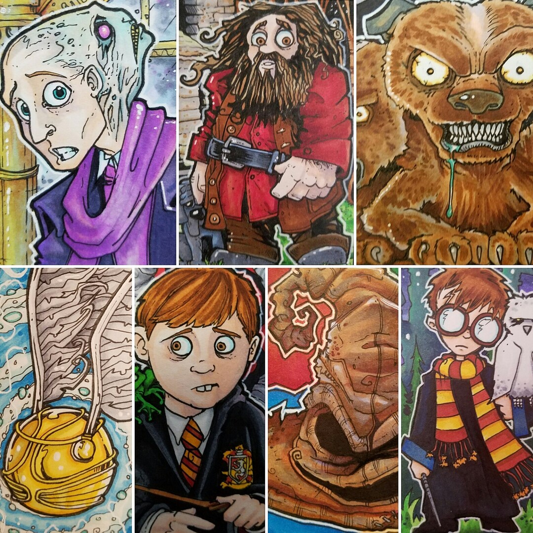 Harry Potter Year 1 Art Cards 2 1/2 X 3 1/2 Custom Order - Etsy