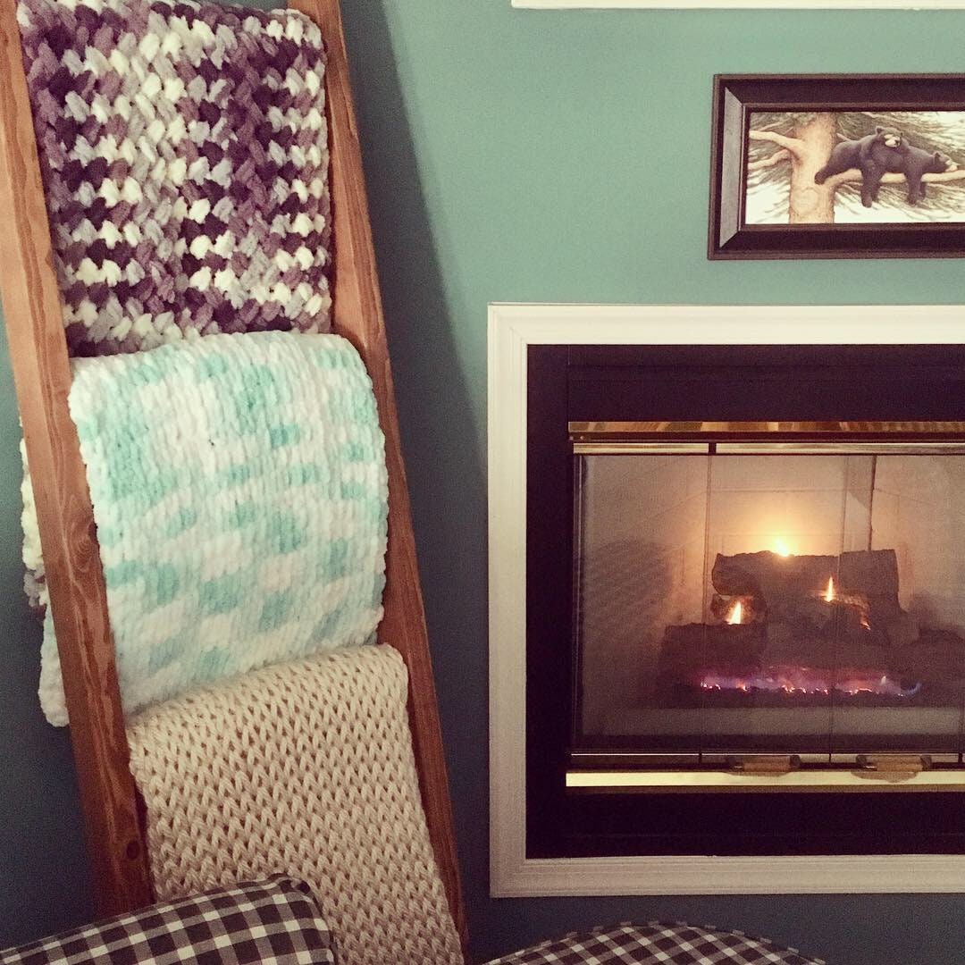 Rustic Blanket Ladder Rack - Etsy