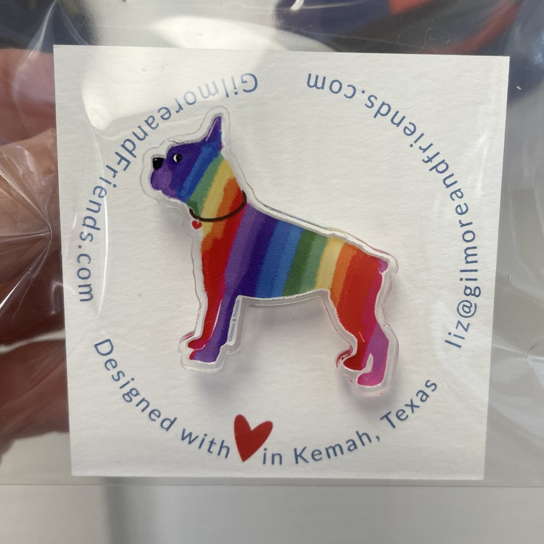 Boston Pride Pin Show Your Pride Pin Boston Terrier Gift BT Pin LBGTQ ...