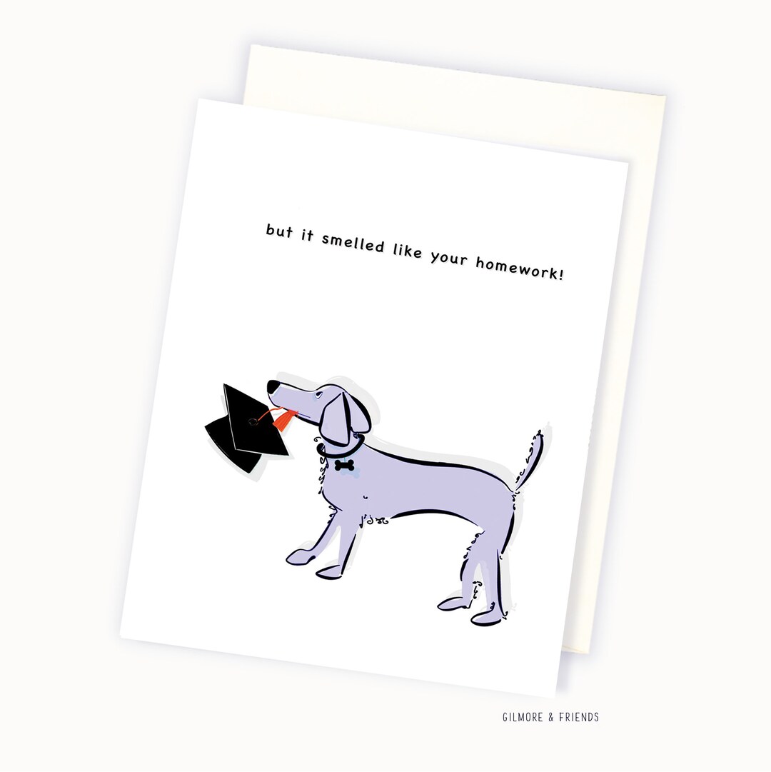 Congratulations Card - Dog Graduation Card - Dog Lover's Graduation ...