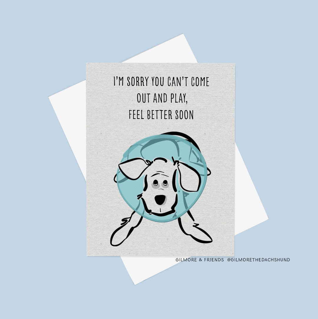 Get Well Soon Card Funny Get Well Card Get Well Card for Dog Lover Dog ...