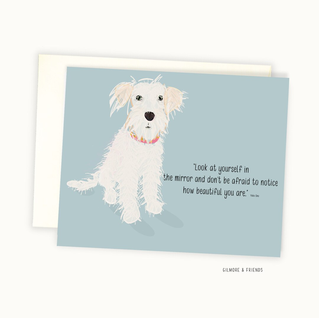 Cute Dog Encouragement Card - Friendship Card - Dog Lover Encouragement ...