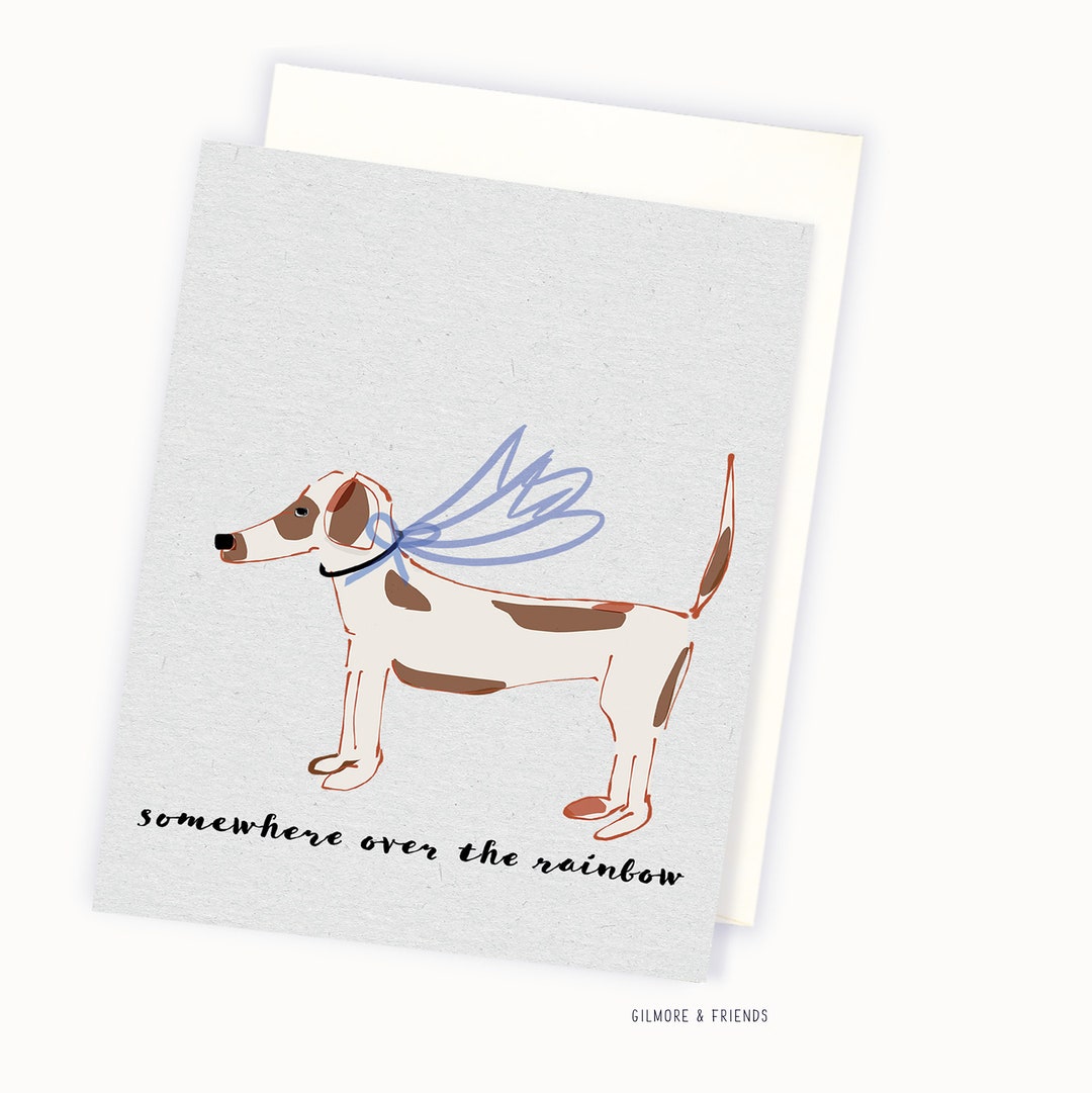 Pet Sympathy Card - Condolence Card for Dog Lover - Rainbow Bridge Card ...